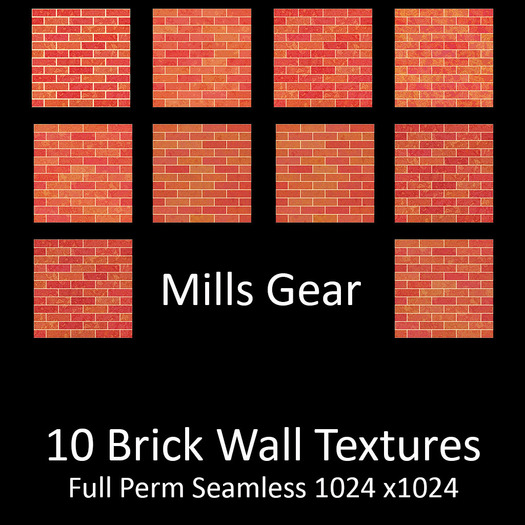 Second Life Marketplace - {MG} Brick Wall Texture Pack 1
