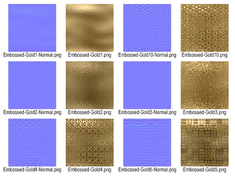 Second Life Marketplace - Vivid Encore Embossed Gold Textures