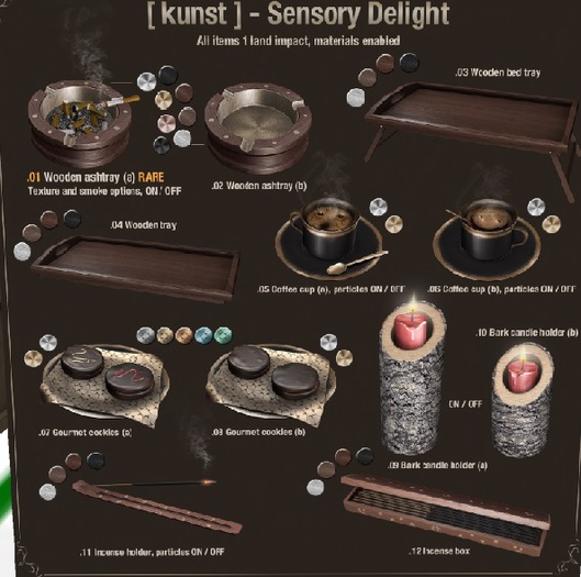Second Life Marketplace - [ kunst ] Sensory Delight Full Set 1 Rare 11 ...