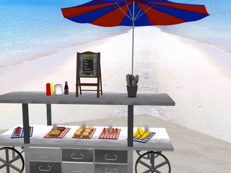 Second Life Marketplace - Beach Food Cart-crate