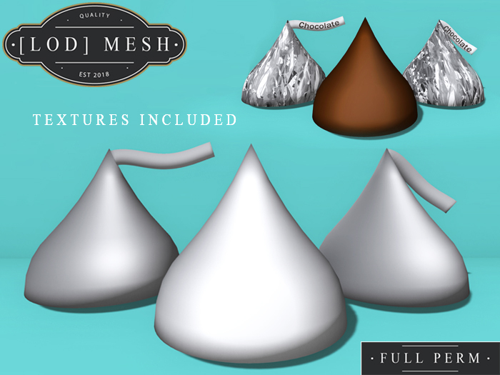 Second Life Marketplace - [LOD Mesh] Full Perm Chocolate Kisses