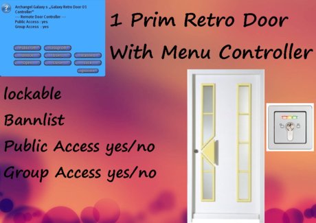 Second Life Marketplace - Retro Door 01 with Controller Pad-Box