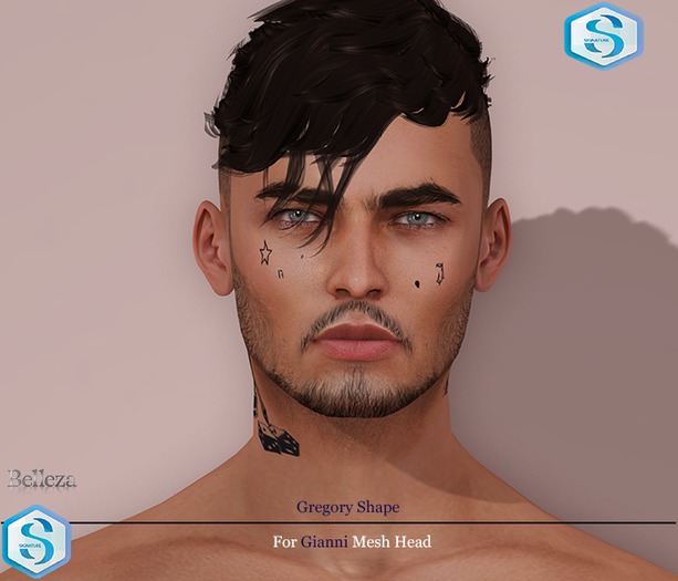 Second Life Marketplace - [DS] Gregory Male Shape - Gianni Mesh Head