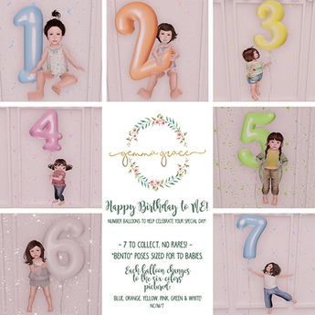 Second Life Marketplace - {gem.} - happy birthday #7 (boxed - rez!)