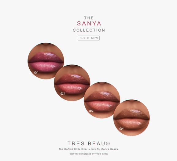 Second Life Marketplace - TRES BEAU MAKEUP THE SANYA COLLECTION (01)