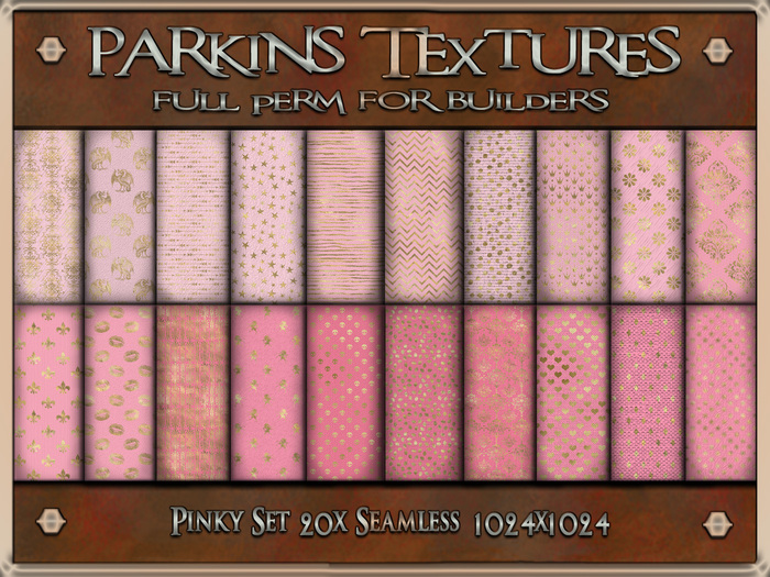 Second Life Marketplace - Parkins Textures - Pinky Set - 20x Full Perm ...