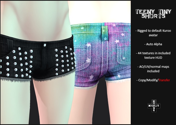 Second Life Marketplace Krankhaus Kuroo Teeny Tiny Shorts