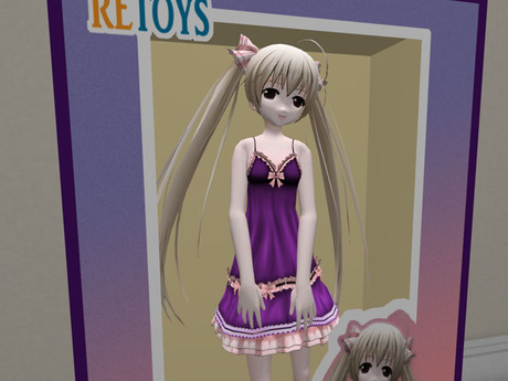 Second Life Marketplace - RE Anime Girl Figure in Box - Big Fun Statue ...