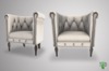 Second Life Marketplace - ~GD~ Madison Tufted Club Chair - White - ADULT