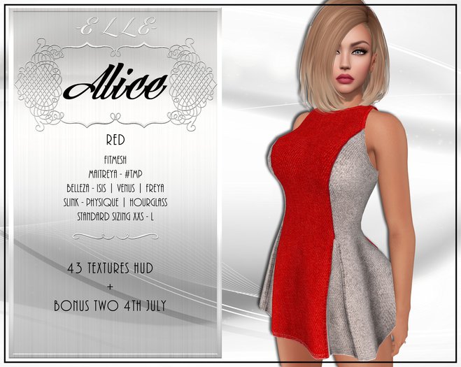 Second Life Marketplace - -E L L E- Alice Red