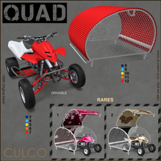 Second Life Marketplace - 10 -Culco- Quad -Garage - Yellow 6Li