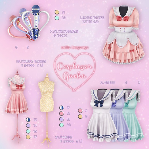 Second Life Marketplace - 16. Sallie Language Cosplayer Torso Dress w ...
