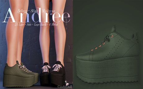 Second Life Marketplace - _CandyDoll_ Andree Shoes Green