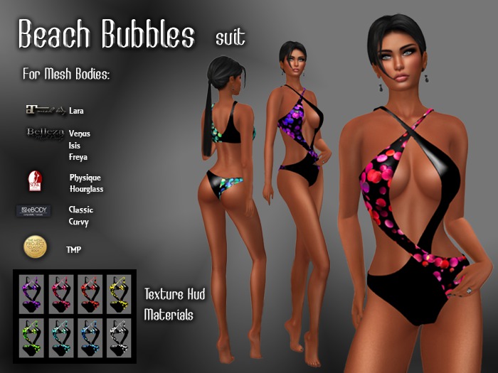 Second Life Marketplace - Beach Bubbles swim suit