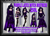 Second Life Marketplace - AdelleArts Purple Latex Witch Mistress Outfit