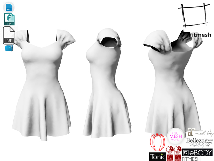 Second Life Marketplace - Dae Obj FBX Fairy Dress for Maitreya, Slink ...