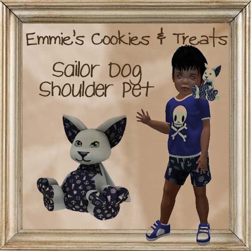 Second Life Marketplace - Sailor Dog Shoulder Pet