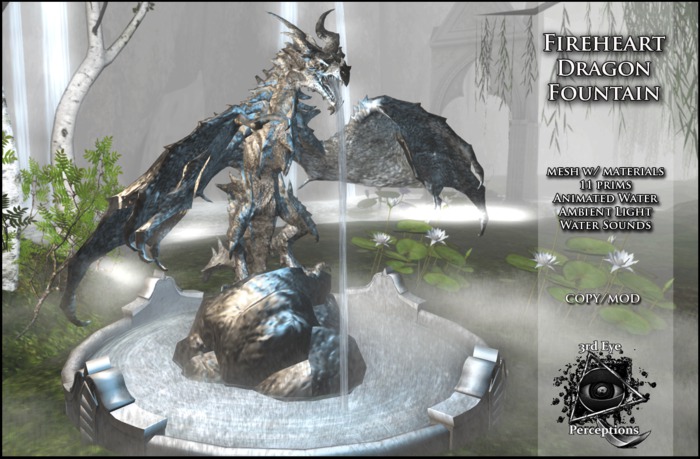 Second Life Marketplace - Dragon Fountain ( Fireheart )