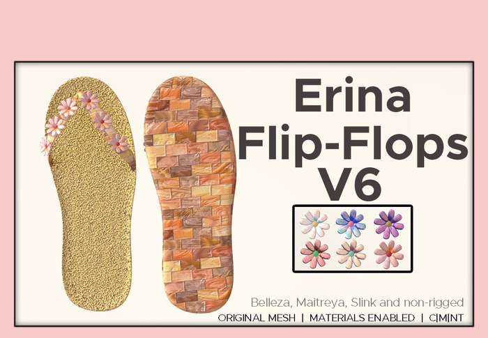 Second Life Marketplace - *PC Erina Flip Flops V6