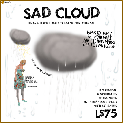 Second Life Marketplace - -RC- Sad Cloud