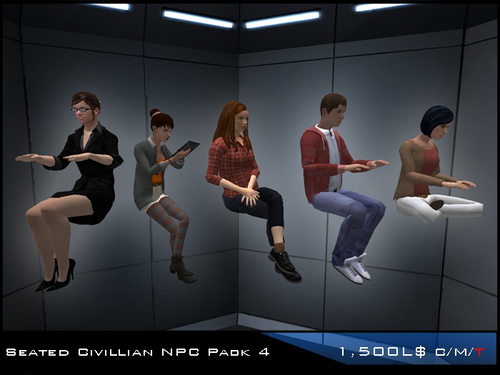 Second Life Marketplace - Civillian Population Seated NPC Pack 3
