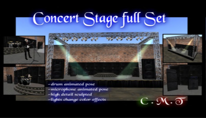 Second Life Marketplace - concert stage full set