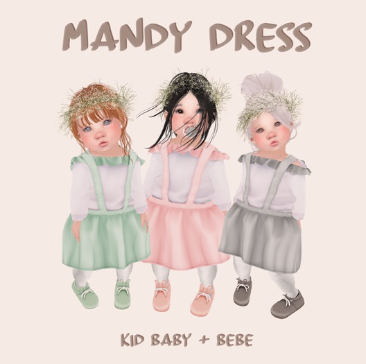 Second Life Marketplace - { Daisy Chains } Mandy Dress Sky (Unpack Me)