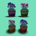 Second Life Marketplace - Carnations & Planter, Touch Menus, 3 Li , Bagged