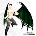 Second Life Marketplace - Arch Demon Tattered Wings in Green - Tattered Torn Ripped Demon Flexi ...