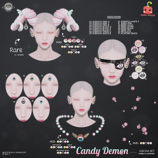 Second Life Marketplace - [Cubic Cherry] {Candy demon} bindi sky (BOX)