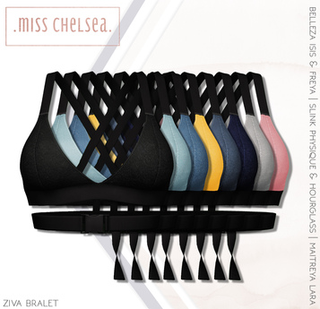 Second Life Marketplace - .miss chelsea. Ziva Bralet Charcoal