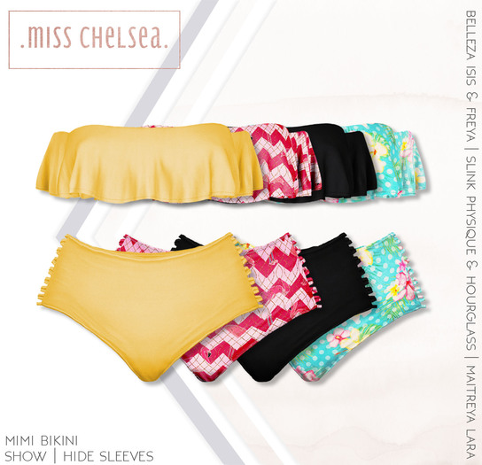 Second Life Marketplace - .miss chelsea. Mimi Bikini Colour Pack 1