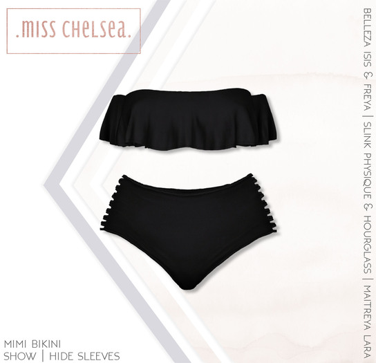 Second Life Marketplace - .miss chelsea. Mimi Bikini Black