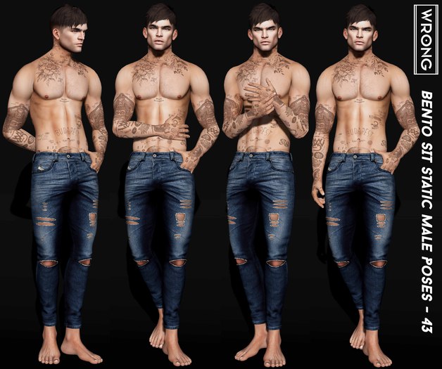 Second Life Marketplace - WRONG - Bento Static Male Poses - 43