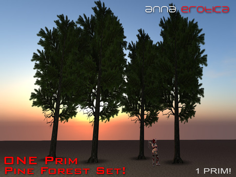 Second Life Marketplace - Anna Erotica - ONE Prim Pine Forest Set!