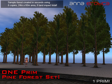 Second Life Marketplace - Anna Erotica - ONE Prim Pine Forest Set!