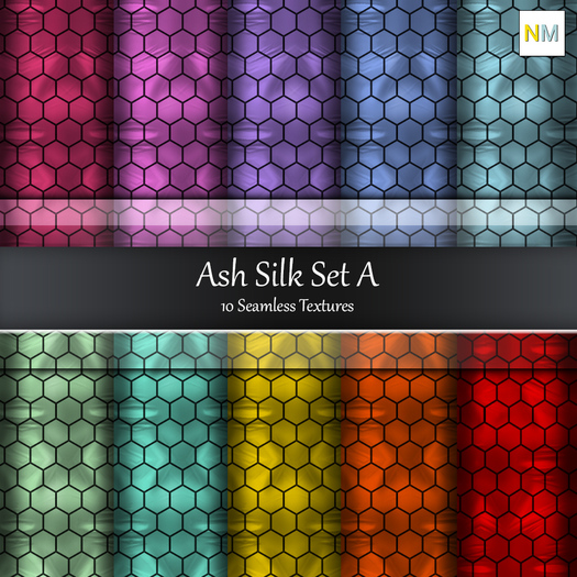 Second Life Marketplace - Ash Silk Set A 10 Fabric Textures Seamless NM