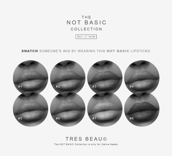 Second Life Marketplace - TRES BEAU MAKEUP THE NOT BASIC COLLECTION 08 ...