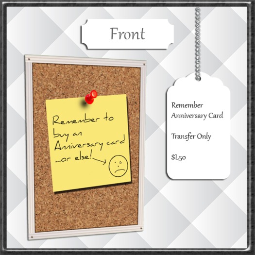 Second Life Marketplace - ~FS~ Remember Anniversary Card