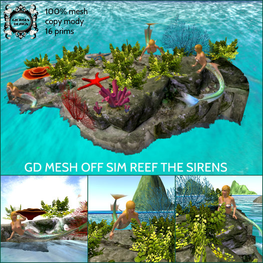 Second Life Marketplace - GD MESH OFF SIM REEF THE SIRENS
