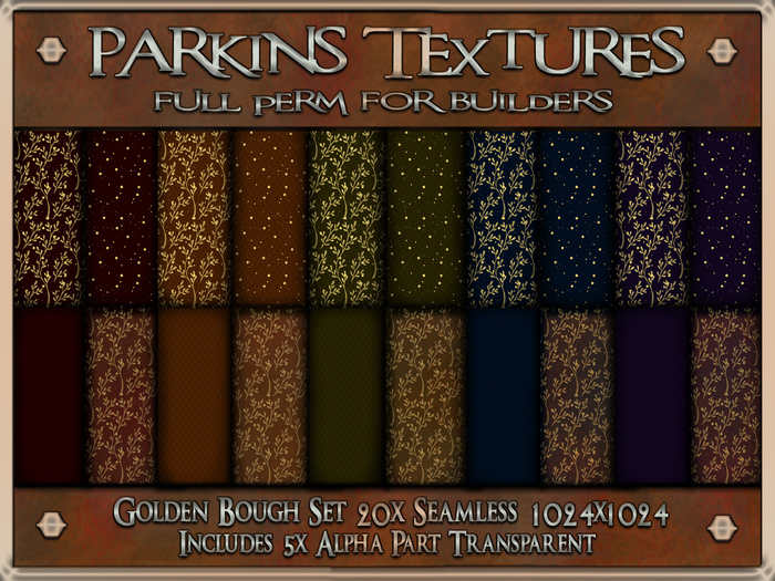 Second Life Marketplace - Parkins Textures - Golden Boughs Set - 20x ...