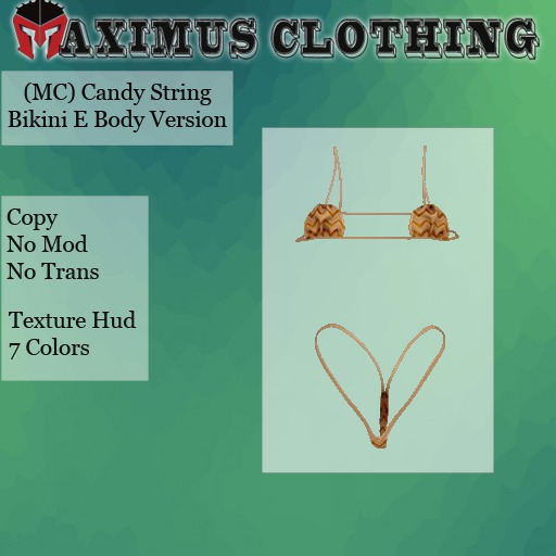 Second Life Marketplace - (MC) Candy String Bikini E Body Curvy Version ...