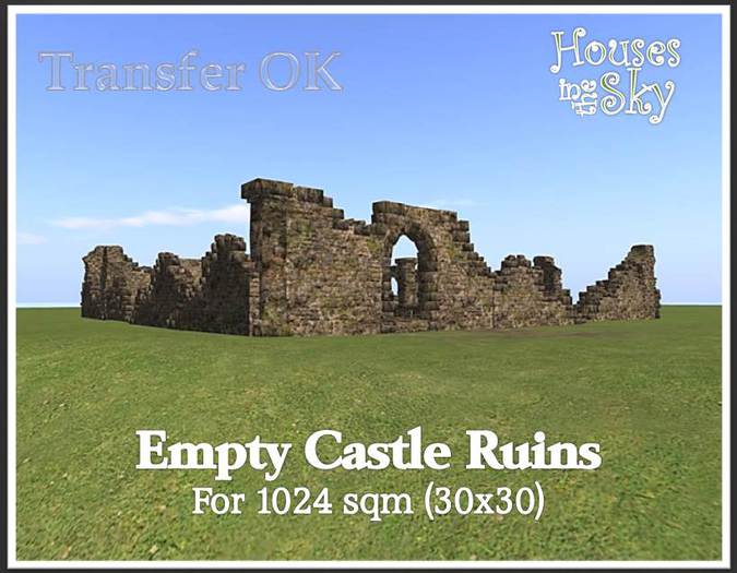 Second Life Marketplace - Empty Castle Ruins for 1024 sqm (30x30 ...