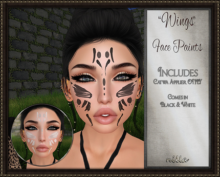 Second Life Marketplace - .:nilla:. - "Wings" Face Paint