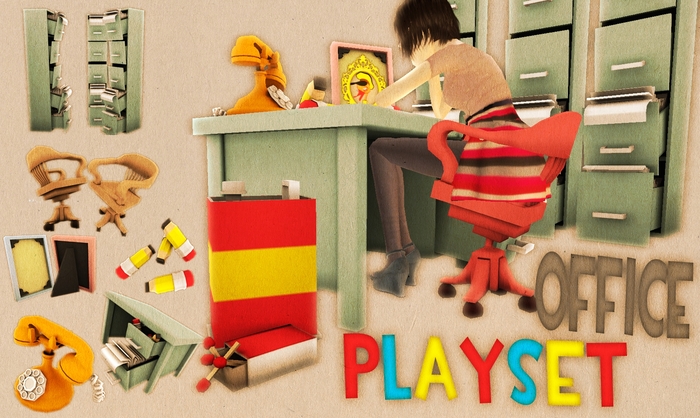 Second Life Marketplace - RACHELBREAKER Very Important Office Playset ...
