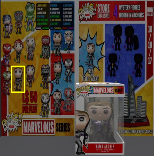 Second Life Marketplace - BANG! FIGURES: MARVELOUS SERIES #8 - HAWK ARCHER