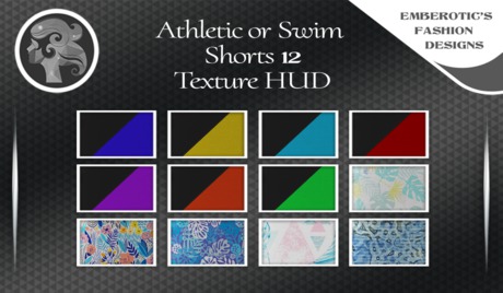 Second Life Marketplace - ~ Athletic or Swim Shorts for Men ~ & Texture Hud