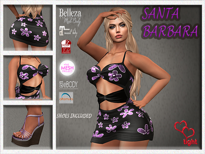Second Life Marketplace Sexy Summer Dress Purple