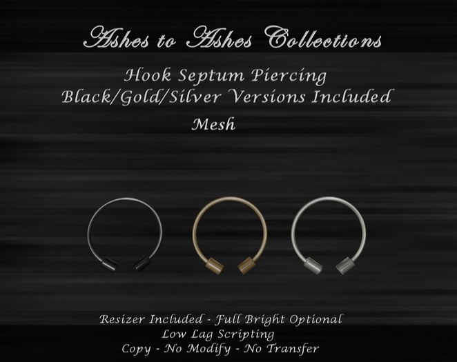 Second Life Marketplace - Hook Septum Piercing
