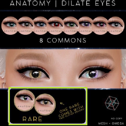 Second Life Marketplace - ANATOMY - DILATE EYES - RARE